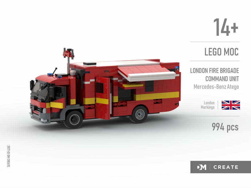 LEGO MOC London Fire Brigade LFB - Command Unit (Mercedes-Benz Atego ...