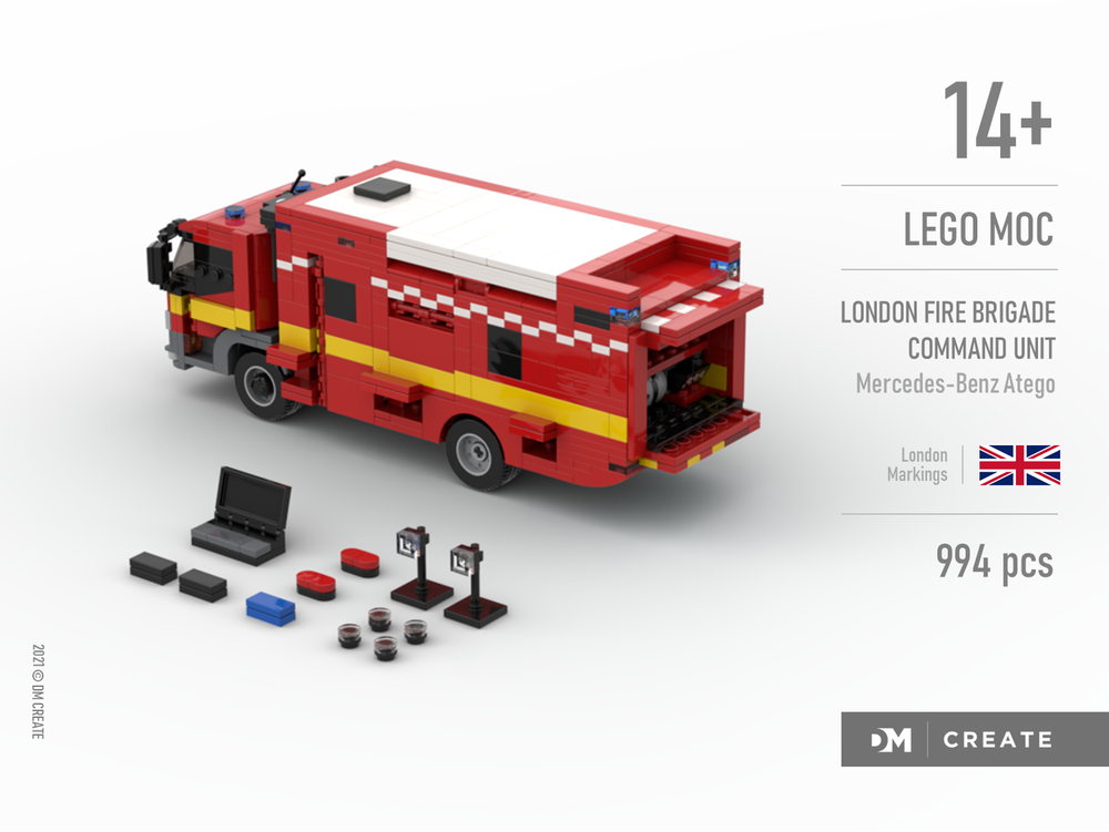 LEGO MOC London Fire Brigade LFB - Command Unit (Mercedes-Benz Atego ...