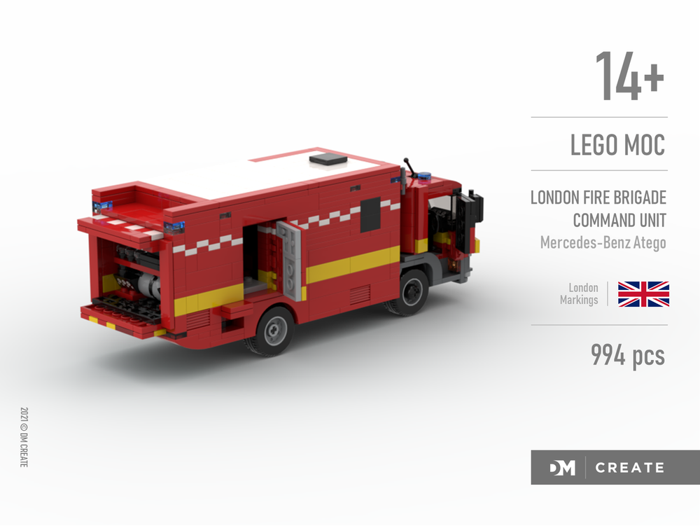 LEGO MOC London Fire Brigade LFB - Command Unit (Mercedes-Benz Atego ...
