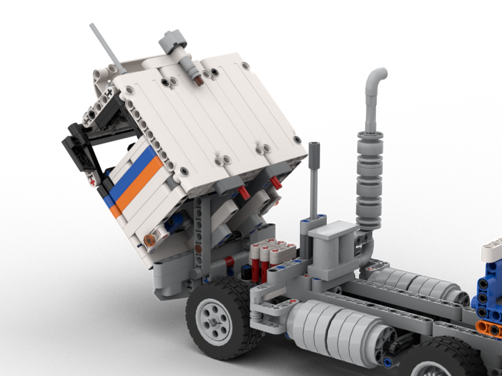 LEGO MOC Cabover Semi-Truck & Lowboy Trailer (42128 B-Model) by time-hh ...