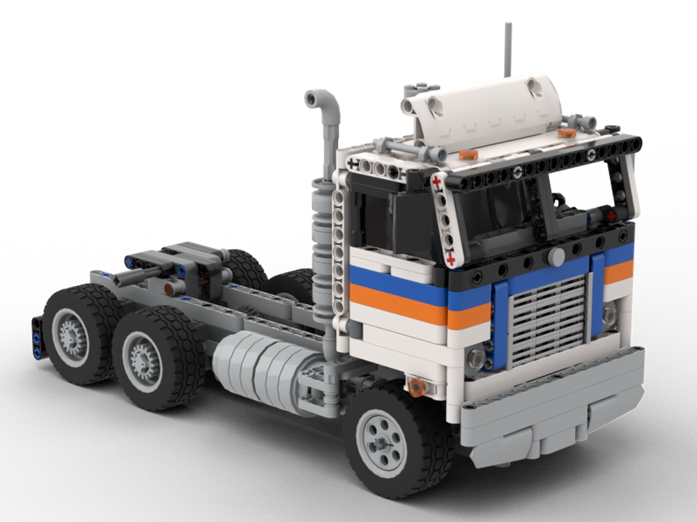 LEGO MOC Cabover Semi-Truck & Lowboy Trailer (42128 B-Model) by time-hh ...