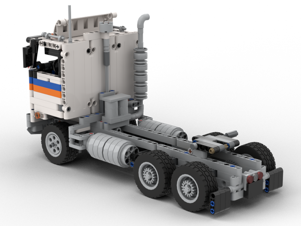 LEGO MOC Cabover Semi-Truck & Lowboy Trailer (42128 B-Model) by time-hh ...