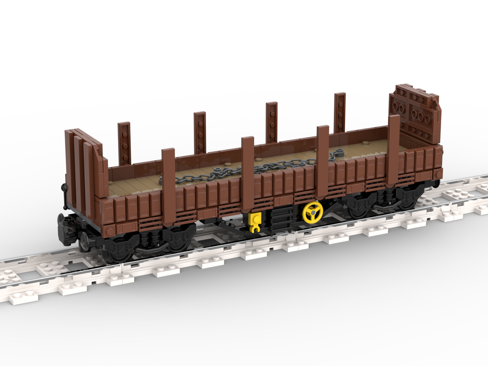 Lego Moc Stake Wagon 4 Axle By Langemat Rebrickable Build With Lego