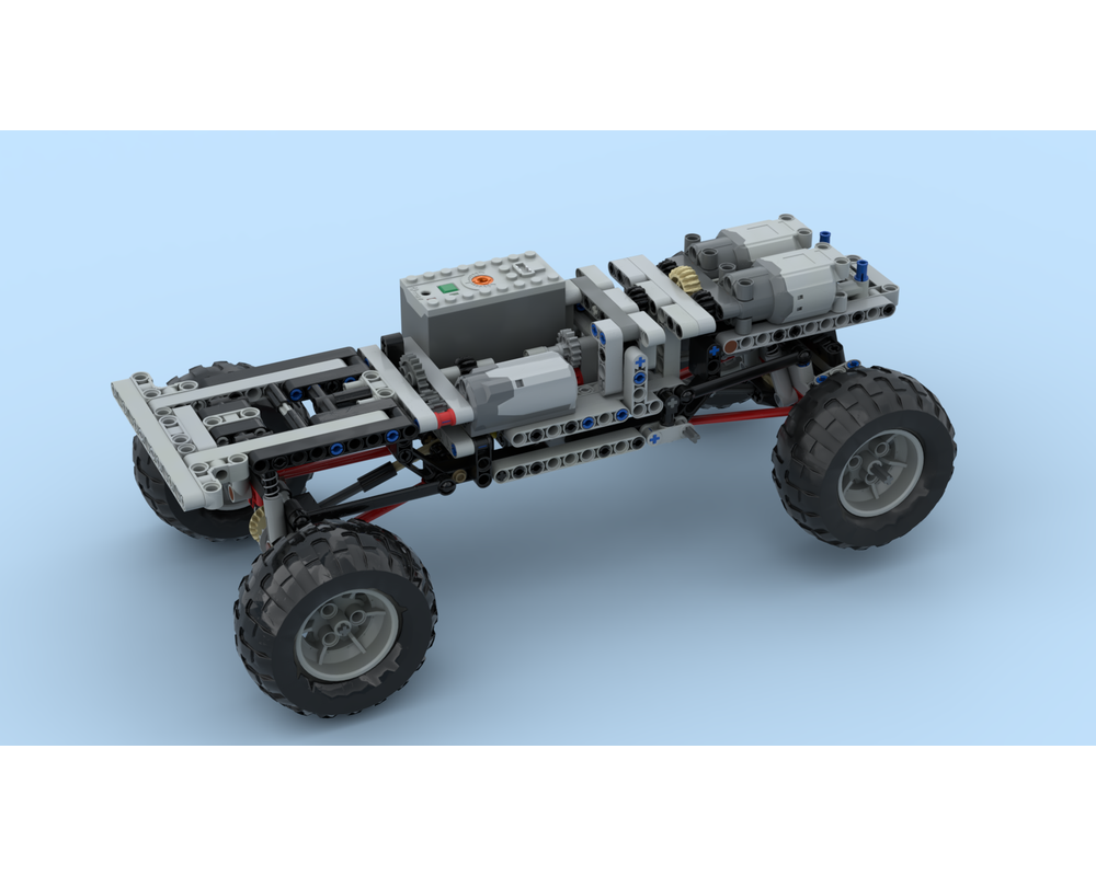 LEGO MOC Simple lego technic trial chassis 4x4 by Gear mast ...