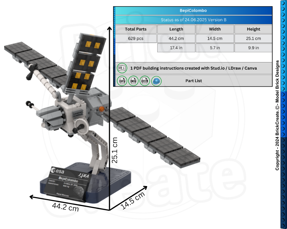 LEGO MOC BepiColombo by BrickCreate | Rebrickable - Build with LEGO