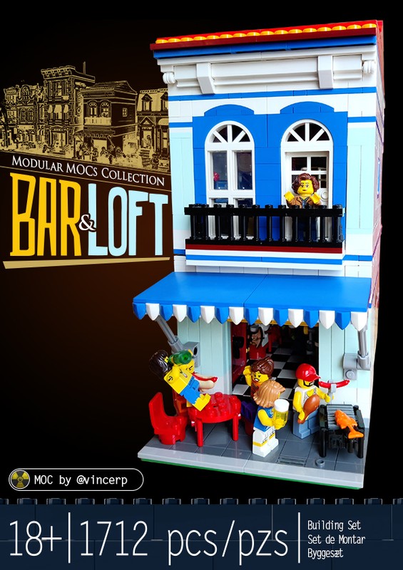 LEGO MOC Bar & Loft by vincerp | Rebrickable - Build with LEGO