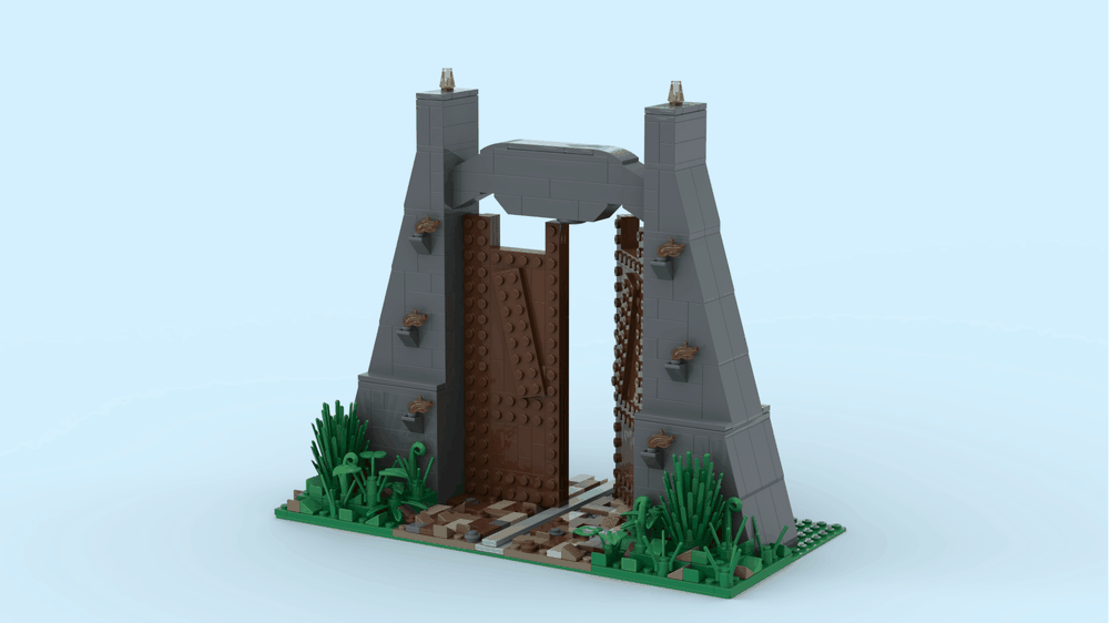 LEGO MOC jurassic park park gate by Legolodon | Rebrickable - Build ...