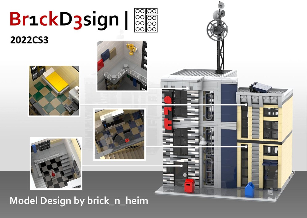 LEGO MOC-96960 Art Gallery & Residential House by Br1ckD3sign ...