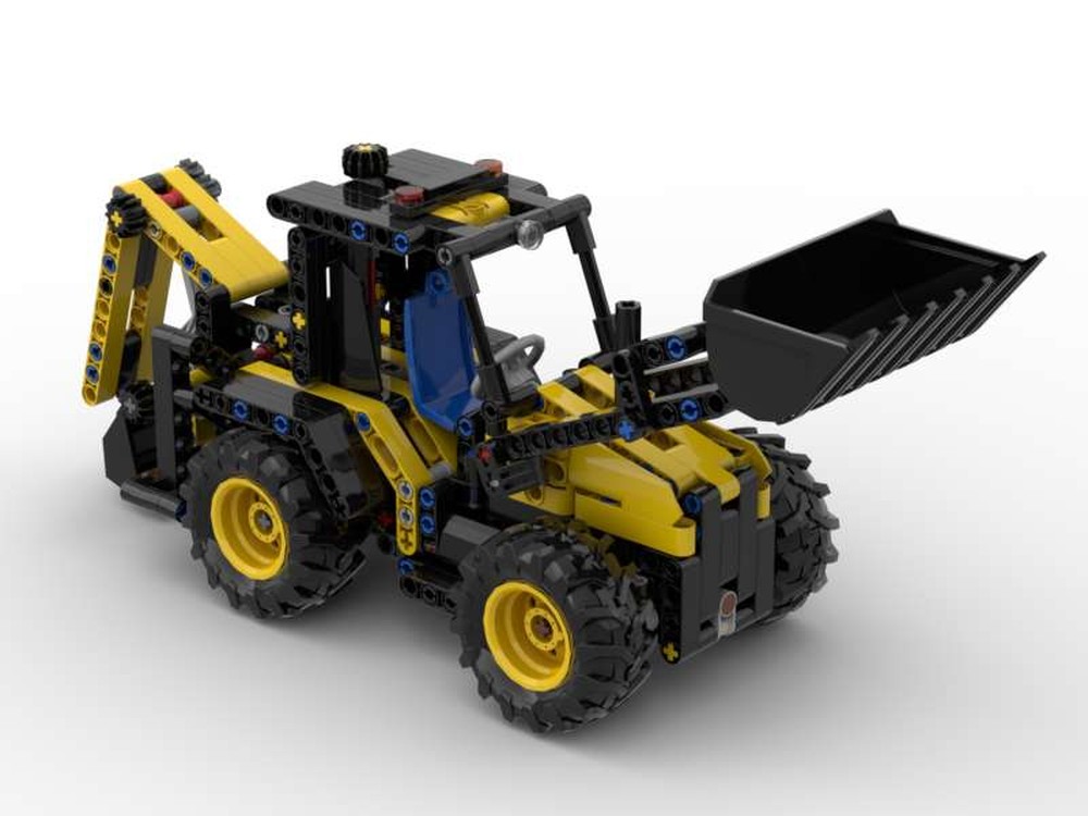 LEGO MOC Backhoe Loader by Dami1903 | Rebrickable - Build with LEGO