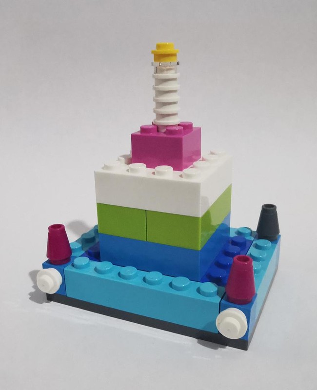 Lego Moc 10696 Birthday Cake By Rjurado Rebrickable Build With Lego