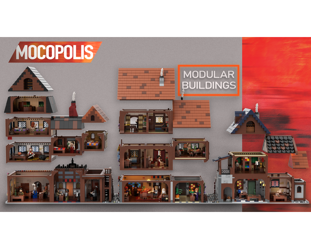 LEGO MOC MODULAR MEDIEVAL FRENCH BUNDLE by MOCOPOLIS | Rebrickable ...