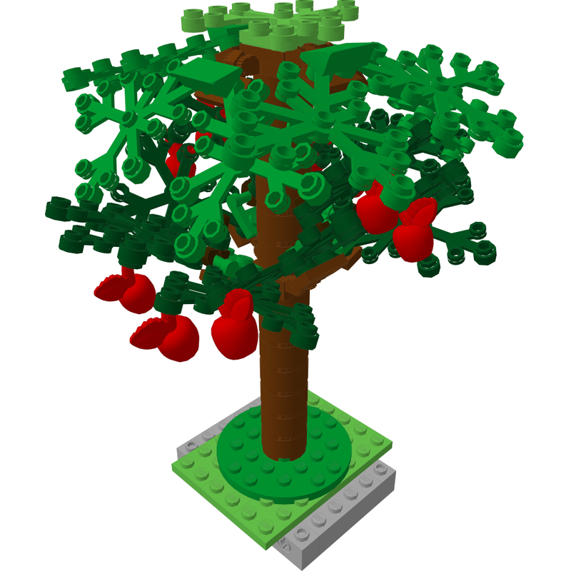 Lego Moc Apple Tree By Antarctica Rebrickable Build With Lego