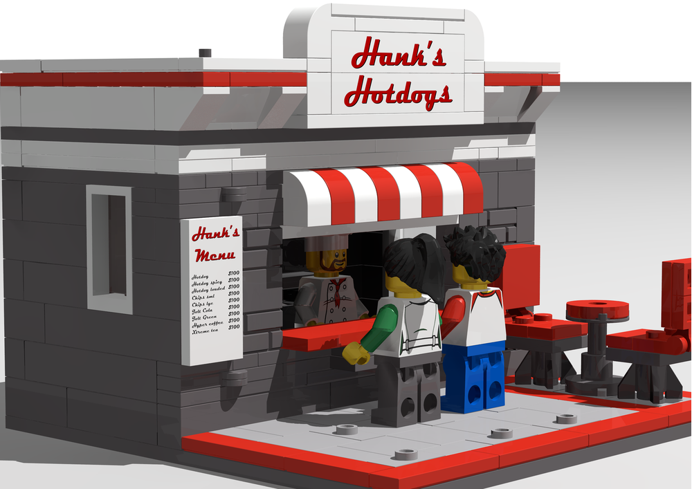 LEGO MOC Hotdog Stand by Incredibricks | Rebrickable - Build with LEGO
