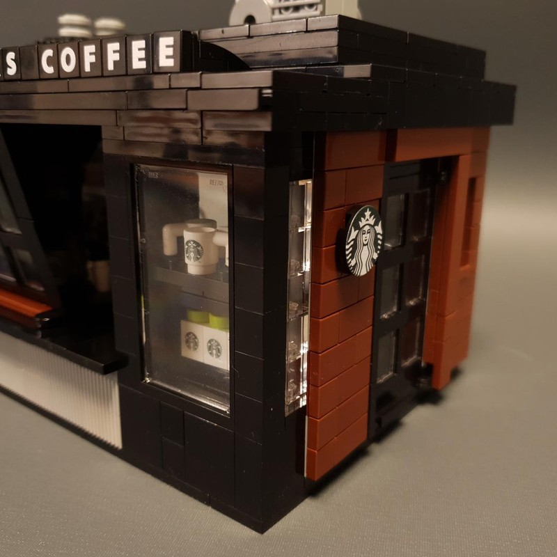 LEGO MOC Starbucks outdoor kiosk by ohsojang | Rebrickable - Build with ...