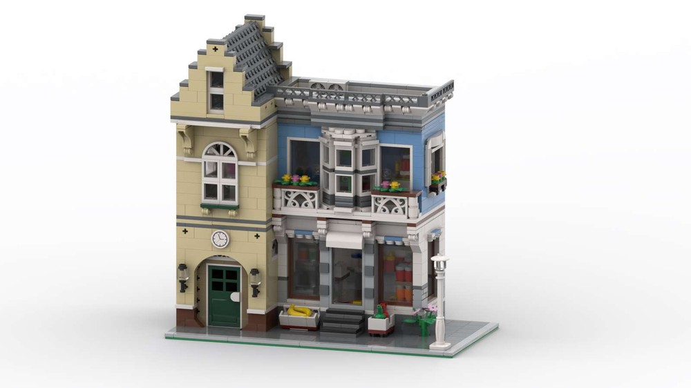 LEGO MOC Eckladen / Corner Shop 16x32 by Klotzkopf.eu | Rebrickable ...