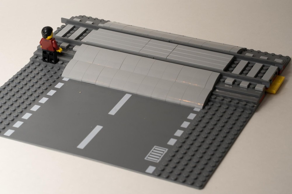 LEGO MOC Railroad crossing for road baseplate by Romaclego60 ...