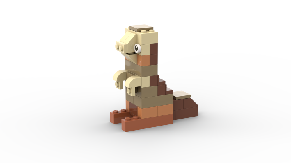 Lego Moc 10698 Brown Dinosaur By Lenarex Rebrickable Build With Lego