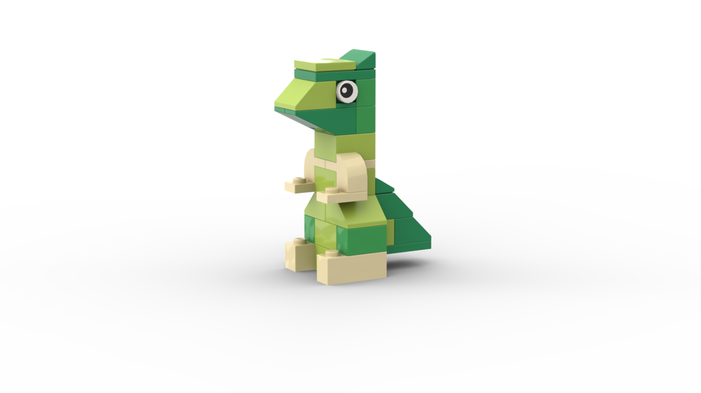 Lego Moc 10698 Lime Dinosaur By Lenarex Rebrickable Build With Lego