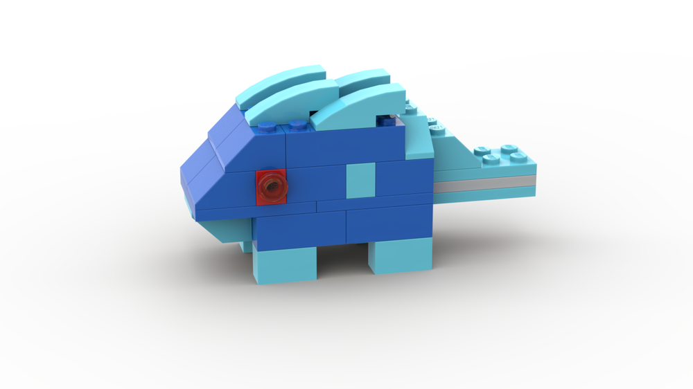 Lego Moc 10698 Blue Dinosaur By Lenarex Rebrickable Build With Lego