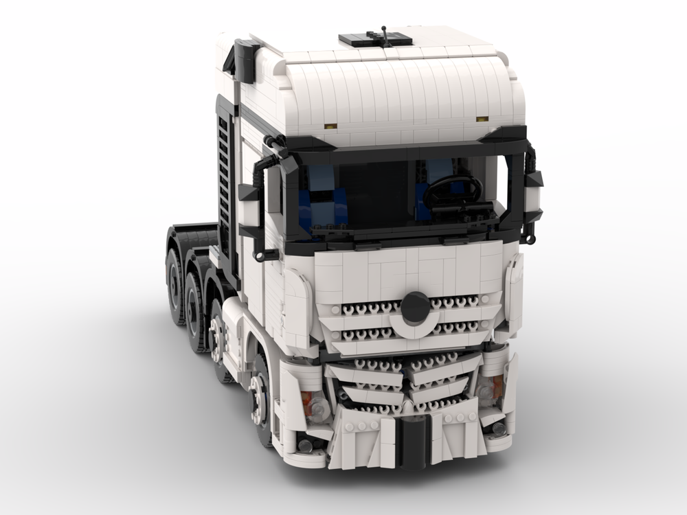 LEGO MOC Mercedes Benz Actros SLT 4163 truck 8X4 RC tractor by LingKong ...