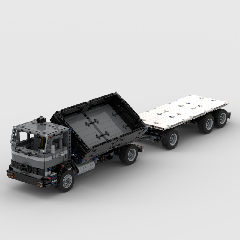 LEGO MOC 42078 C model Mercedes-Benz LPS 1418 trilateral tipper with ...