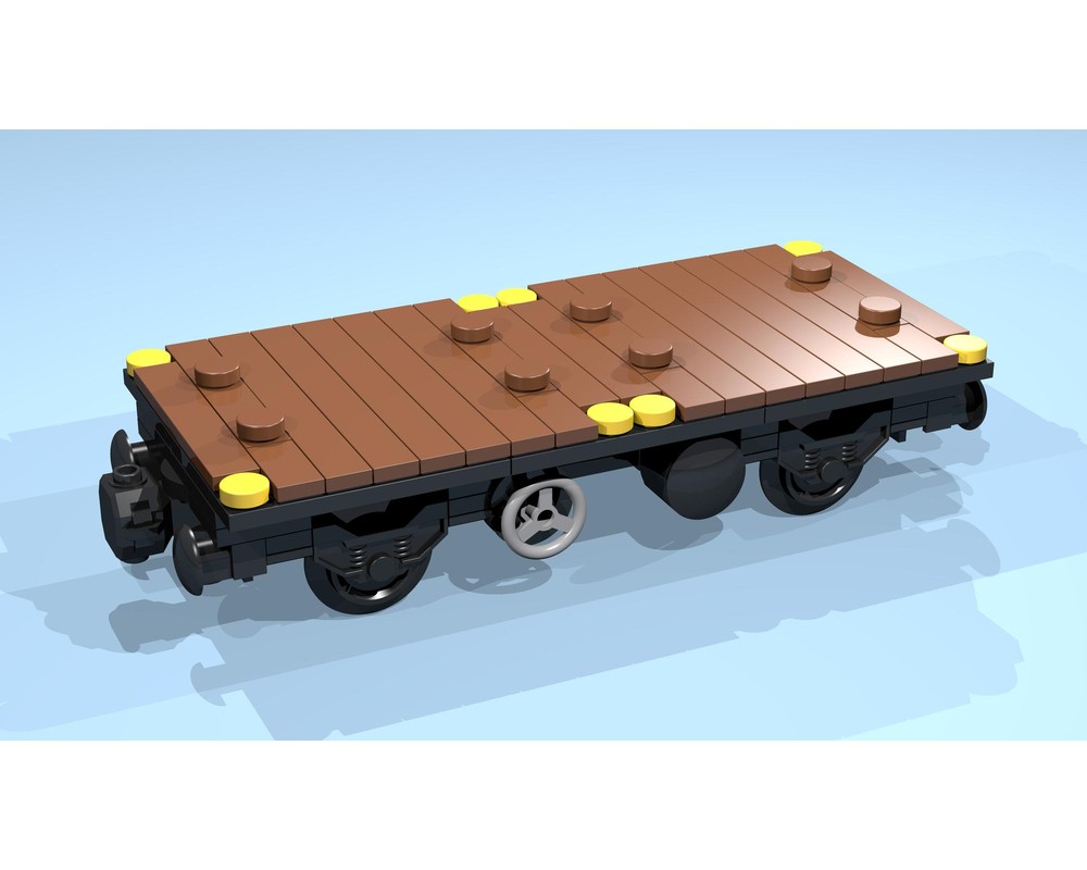 LEGO MOC 4-Wheel Container Wagon (brown, 8 studs wide) by Echaton ...