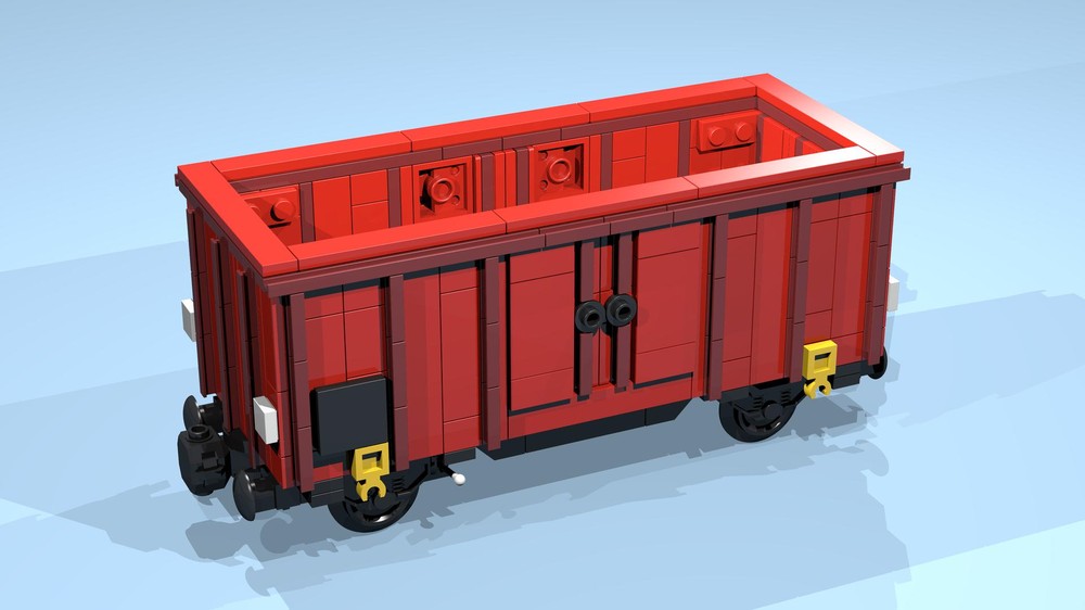 LEGO MOC 4-Wheel Open Wagon (9 studs wide, SNOT, red) by Echaton ...