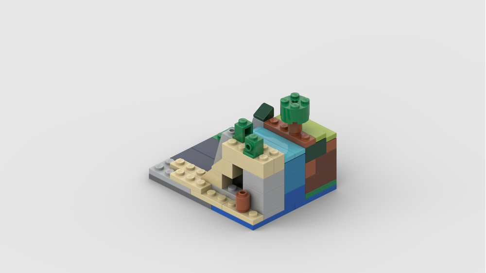 LEGO MOC Waterfall Mini Landscape by Tejup | Rebrickable - Build with LEGO