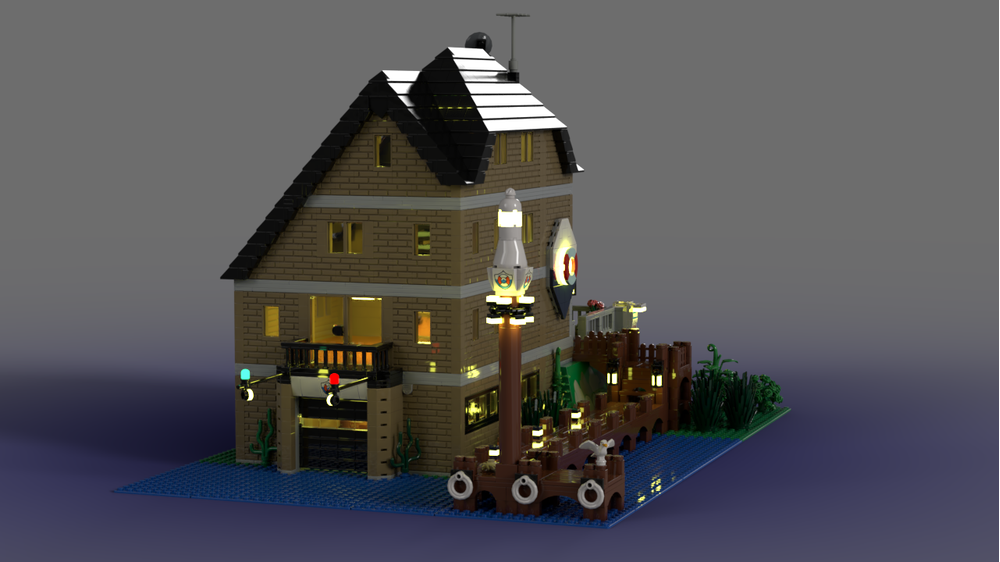 LEGO MOC Coast Guard Station by zero_g_is_fun | Rebrickable - Build ...