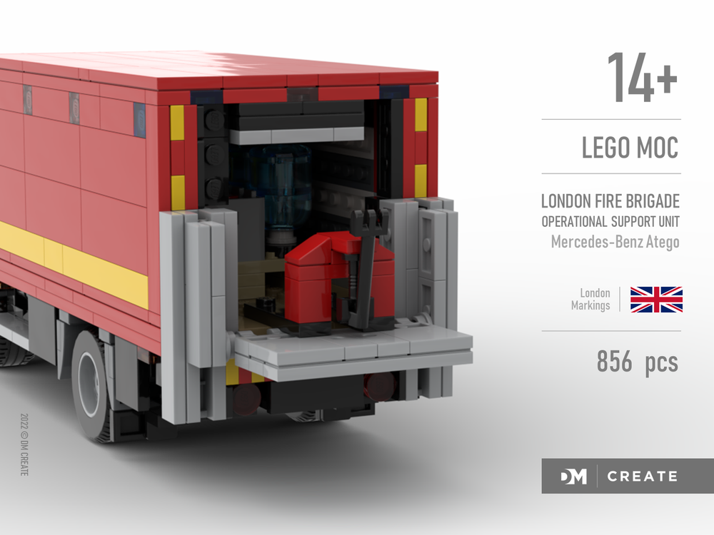 LEGO MOC London Fire Brigade - Operational Support Unit OSU - Mercedes ...
