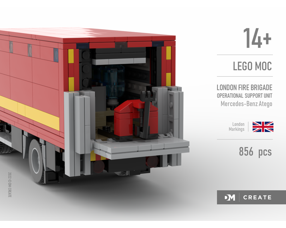 LEGO MOC London Fire Brigade - Operational Support Unit OSU - Mercedes ...