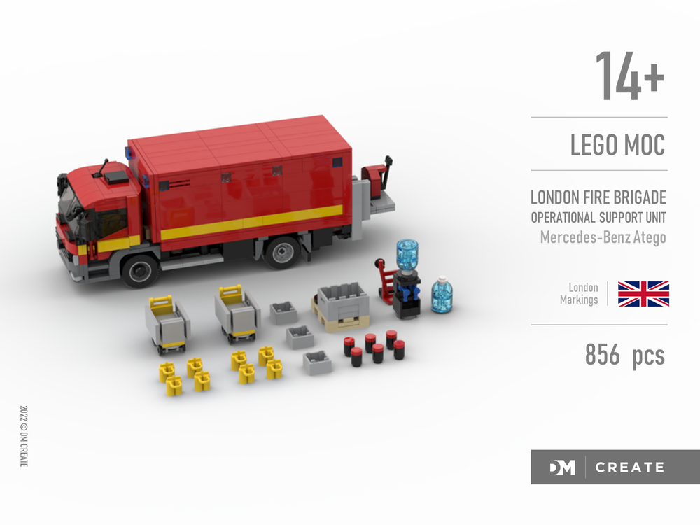 LEGO MOC London Fire Brigade - Operational Support Unit OSU - Mercedes ...