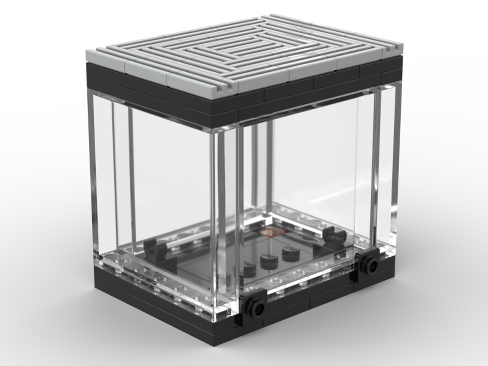 LEGO MOC Display Case for one minifigurine with two lightsaber by Jedi ...