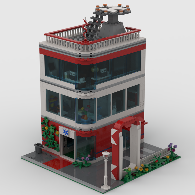 LEGO MOC Modular Hospital by graxton | Rebrickable - Build with LEGO