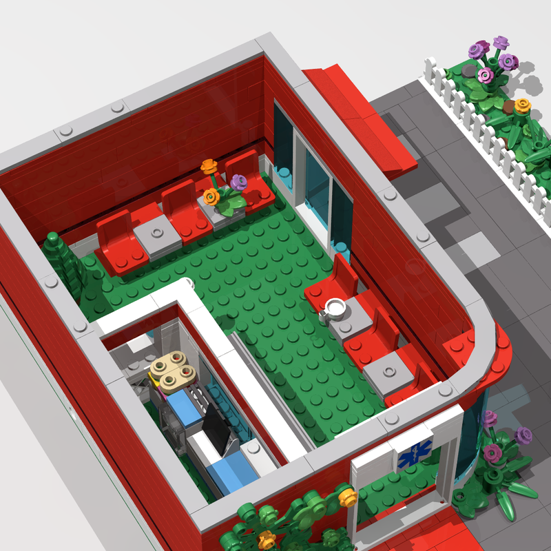 LEGO MOC Modular Hospital by graxton | Rebrickable - Build with LEGO