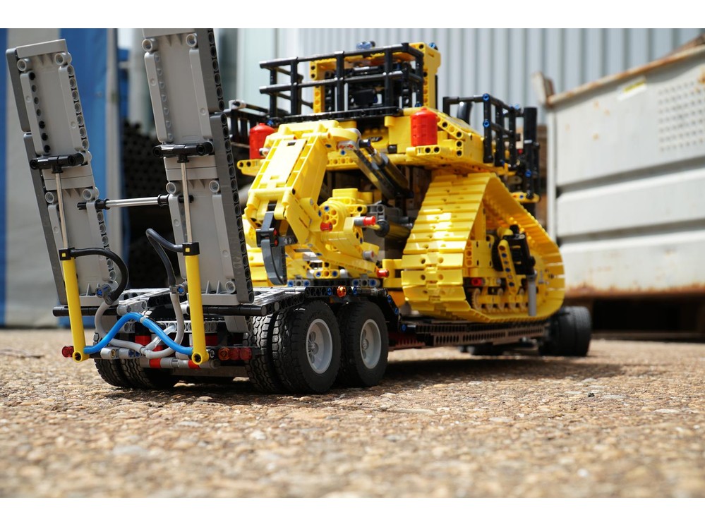 LEGO MOC Low Loader Trailer with Pneumatic Ramps and Preload-System by ...