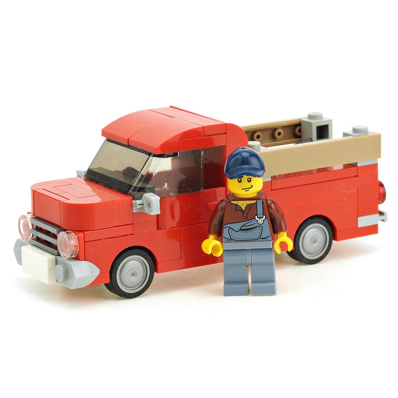 LEGO MOC Old Red Pickup truck by De_Marco | Rebrickable - Build with LEGO
