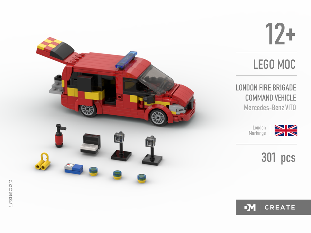 LEGO MOC London Fire Brigade - Command Vehicle - Mercedes-Benz Vito by ...