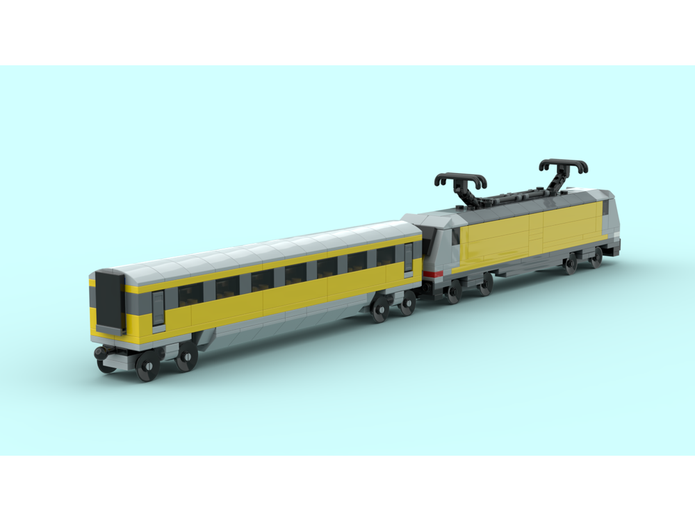LEGO MOC 4 Wide RegioJet TRAXX Locomotive + Car by Pendra37 ...
