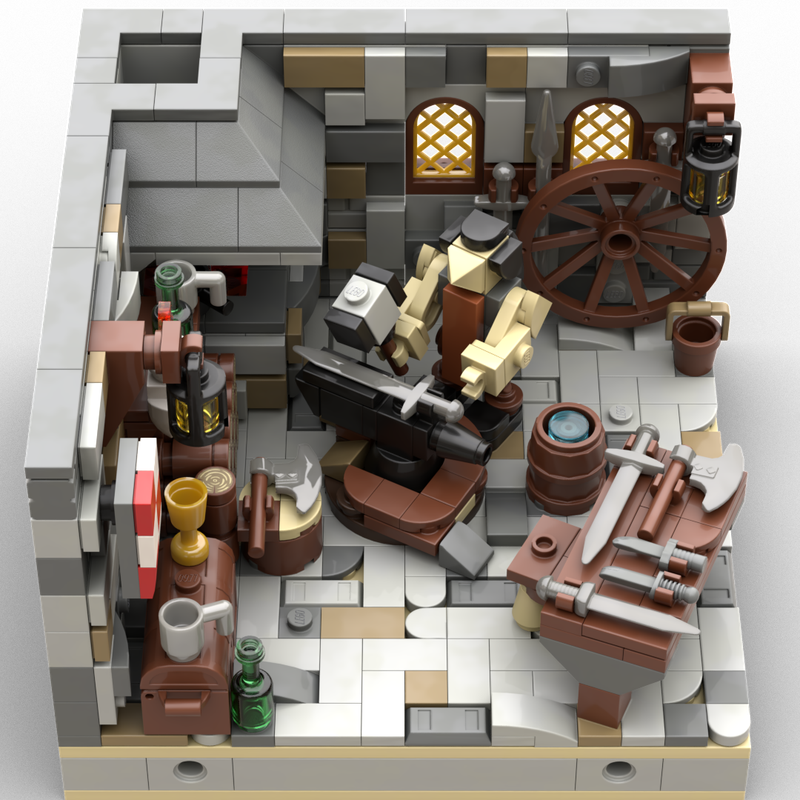 LEGO MOC Medieval Blacksmith by dariusdrum | Rebrickable - Build with LEGO