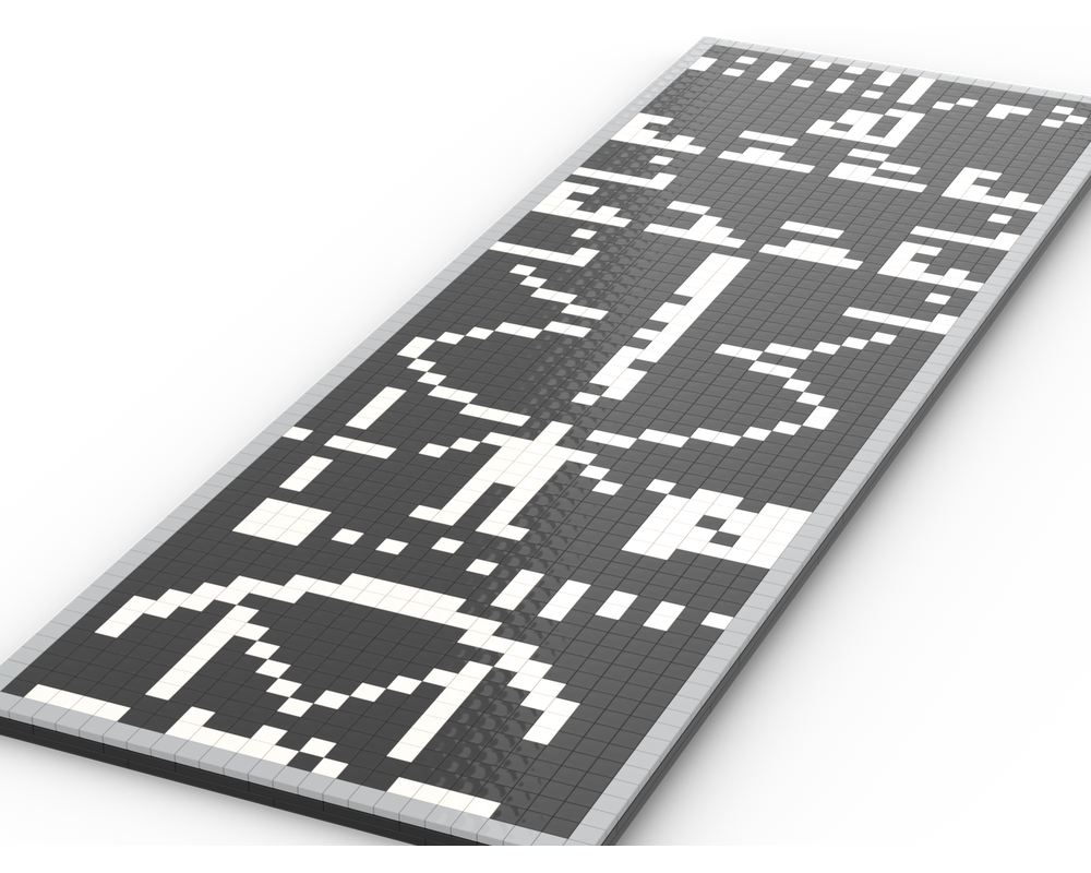 LEGO MOC Arecibo Message - Black and White by CrunchyLeaf | Rebrickable ...