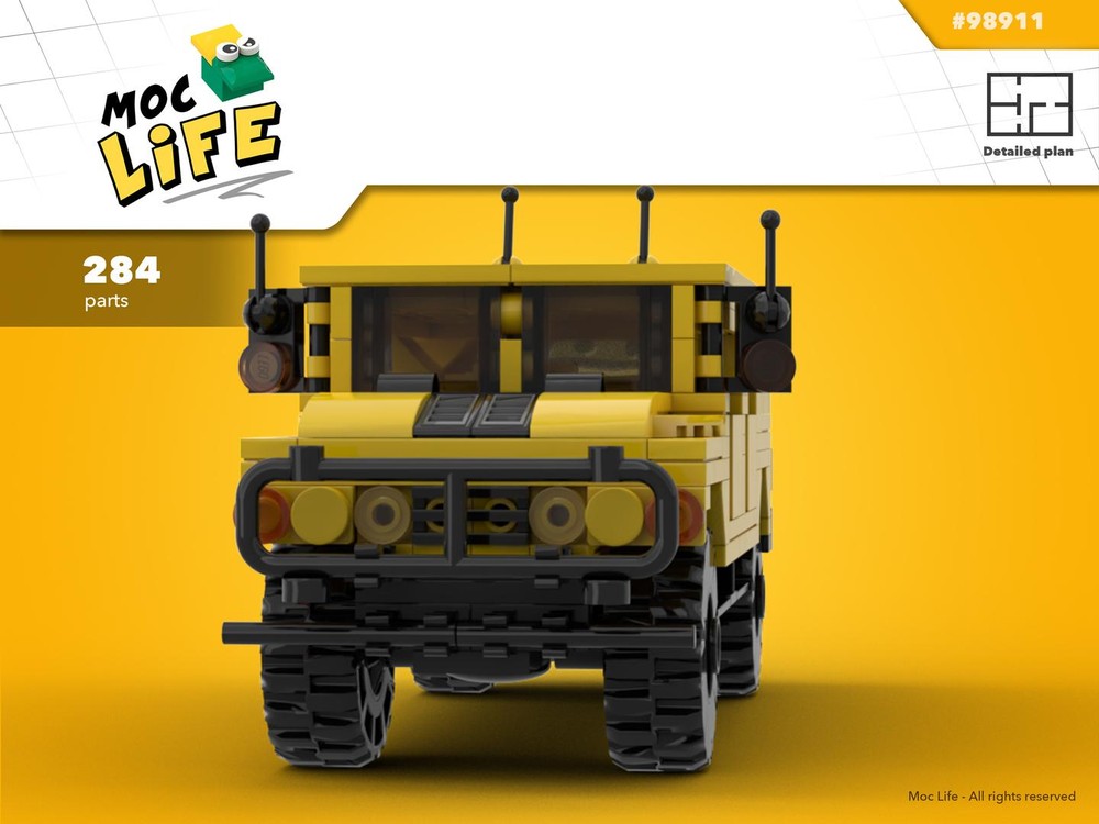 LEGO MOC Hummer H1 civil version by MocLife | Rebrickable - Build with LEGO