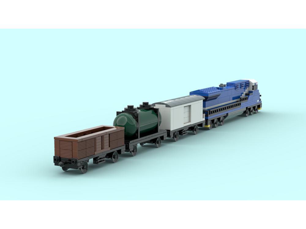 LEGO MOC 4 Wide Conrail GE Freight Train by Pendra37 | Rebrickable ...