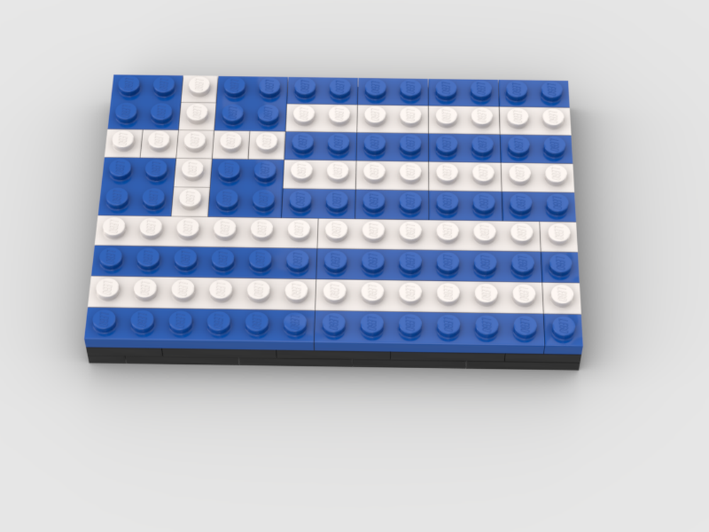 LEGO MOC Greek Flag (Bricks or Tiles) by Thanasis09 | Rebrickable ...