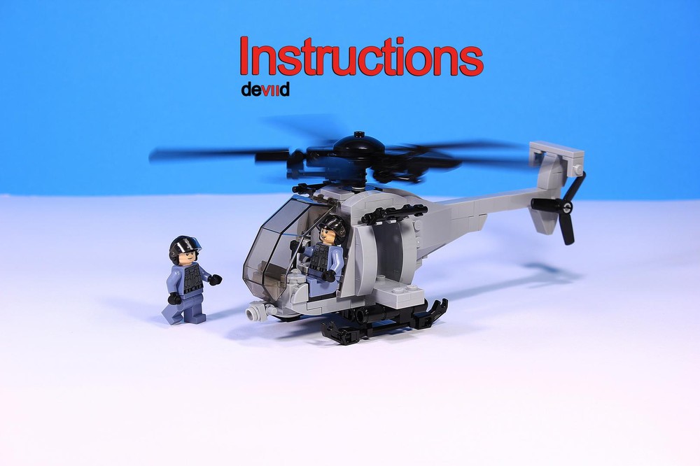 LEGO MOC Helicopter MH-6 Little Bird by Devid VII | Rebrickable - Build ...
