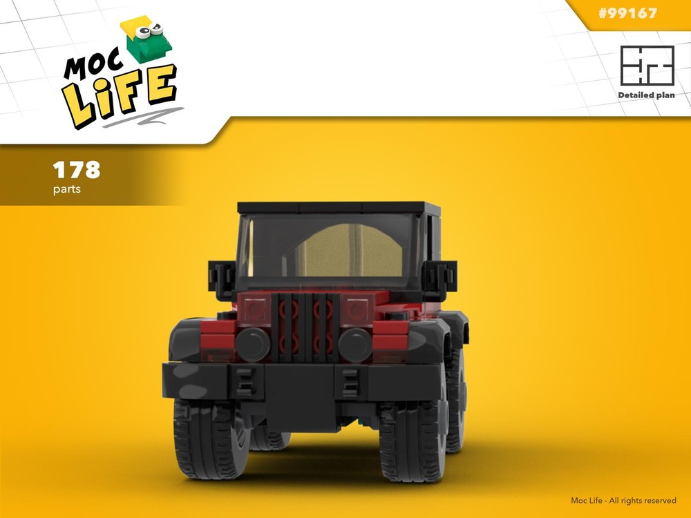 Lego Moc Jeep Tj By Moclife Rebrickable Build With Lego