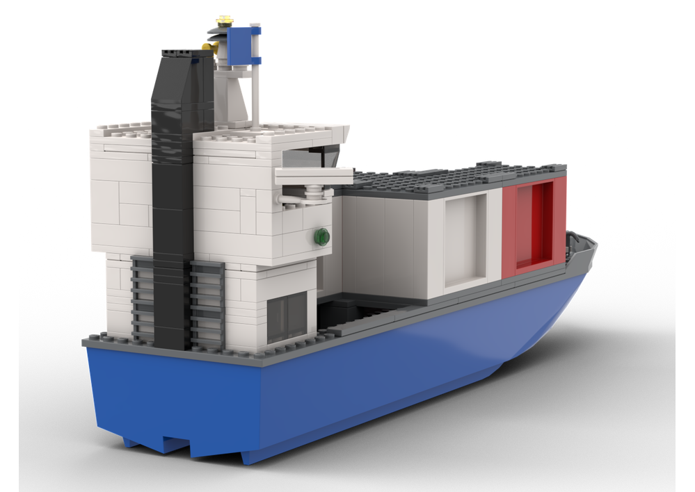 LEGO MOC Overseas Container Ship by Firemodels | Rebrickable - Build ...