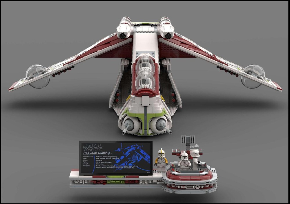 LEGO MOC UCS Republic Gunship Display Stand by Lego_tactics ...