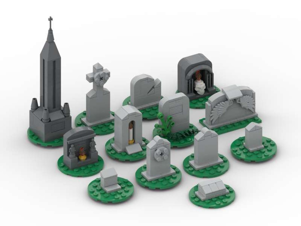 LEGO MOC Tombstones by Mchuman | Rebrickable - Build with LEGO