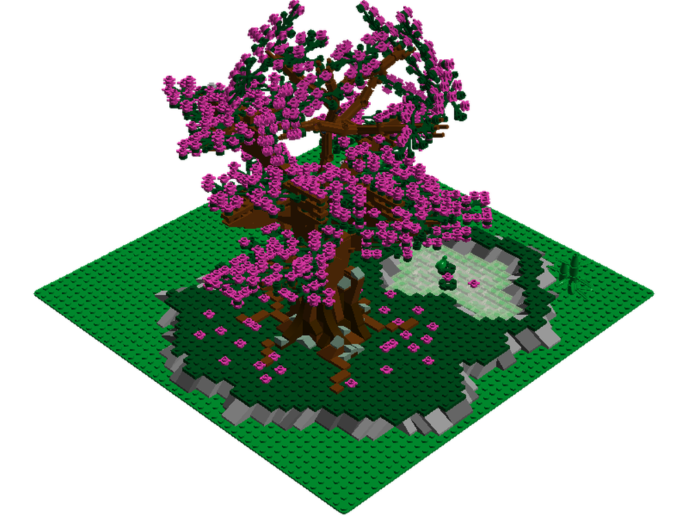 Lego Moc Cherry Tree By Davidino175 Rebrickable Build With Lego